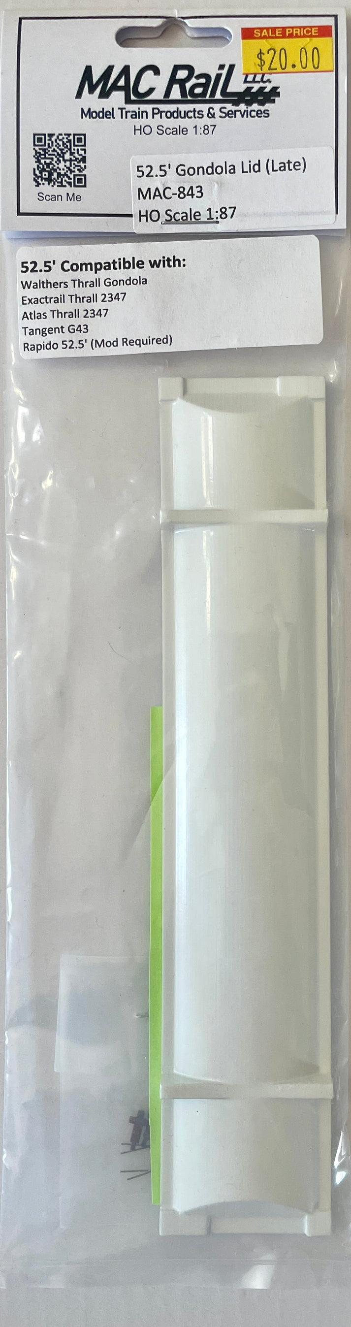 MAC RAIL MAC-843 52.5' GONDOLA LID (LATE) – Makin' Tracks